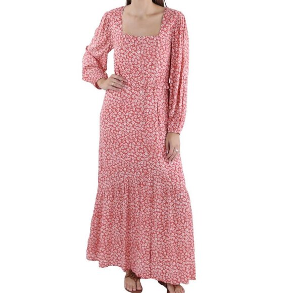 Lost + Wander | Dresses | Lost Wander Womens Orange Floral Print Tea ...